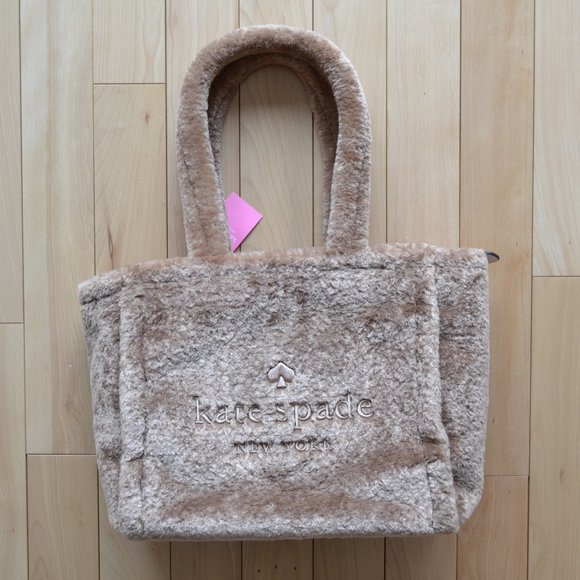 kate spade | Bags | Kate Spade Bags Kate Spade Ella Faux Fur Large Tote ...